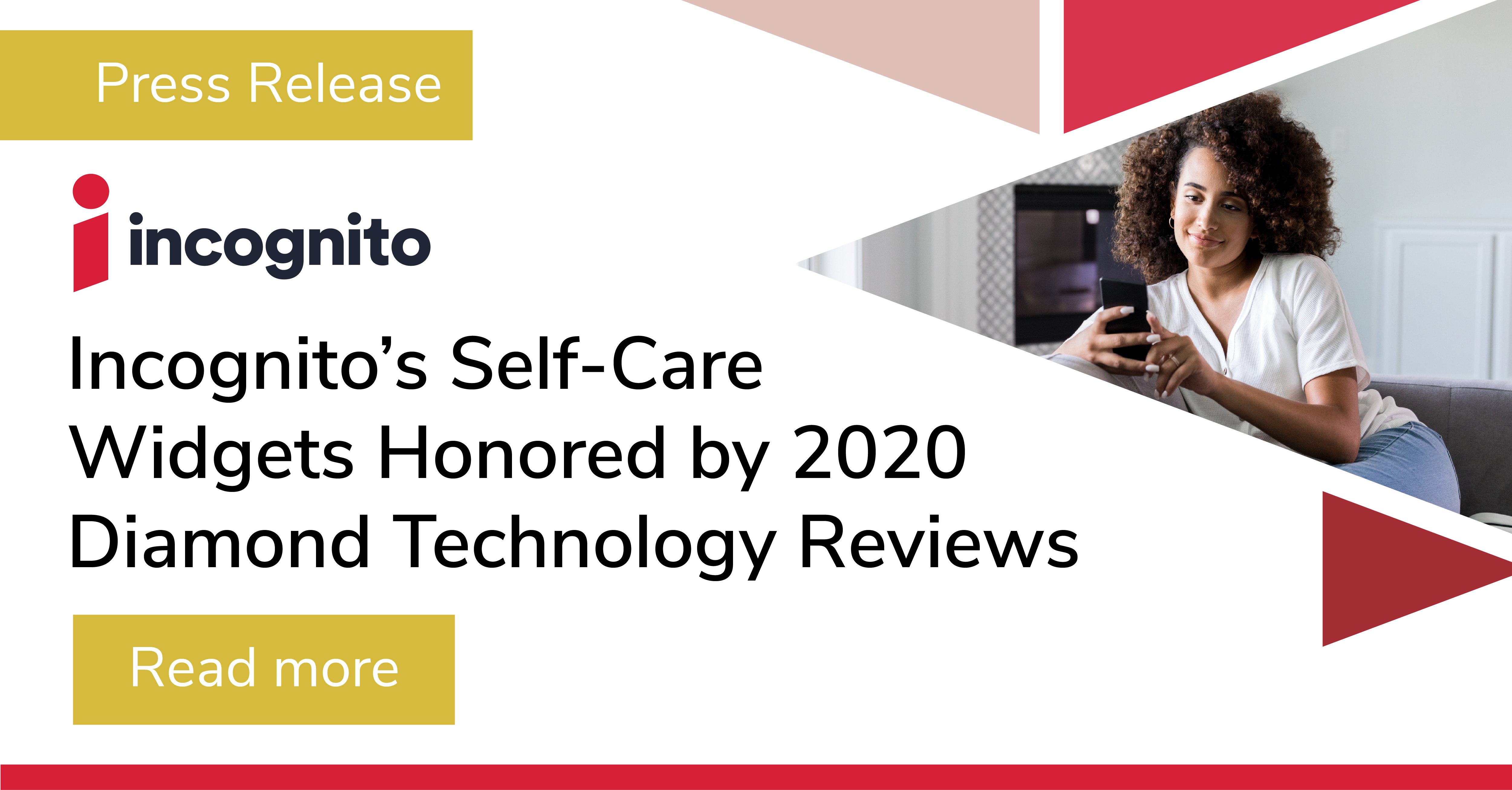 Incognito Self-Care Widgets Honored by 2020 Diamond Technology Reviews